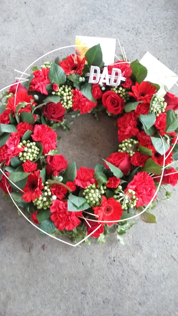 Open wreath ring funeral tribute – Fleur De Lynn